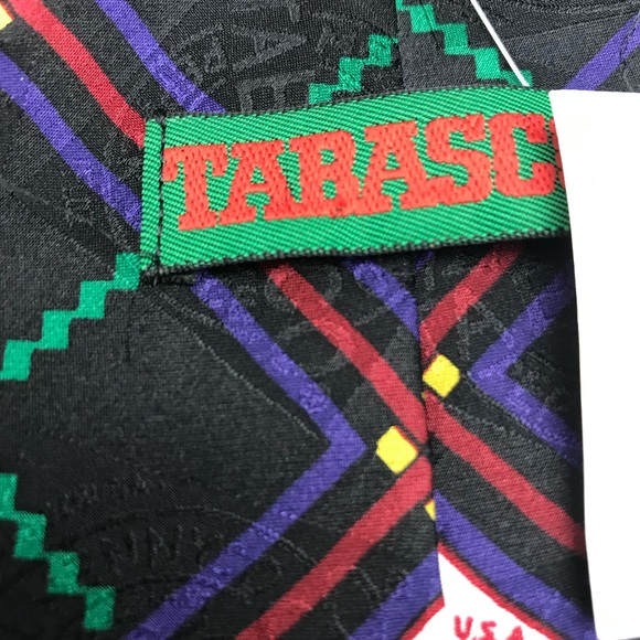 Tabasco | Accessories | Tabasco Hot Bright Purple Neon Multi Tie | Poshmark